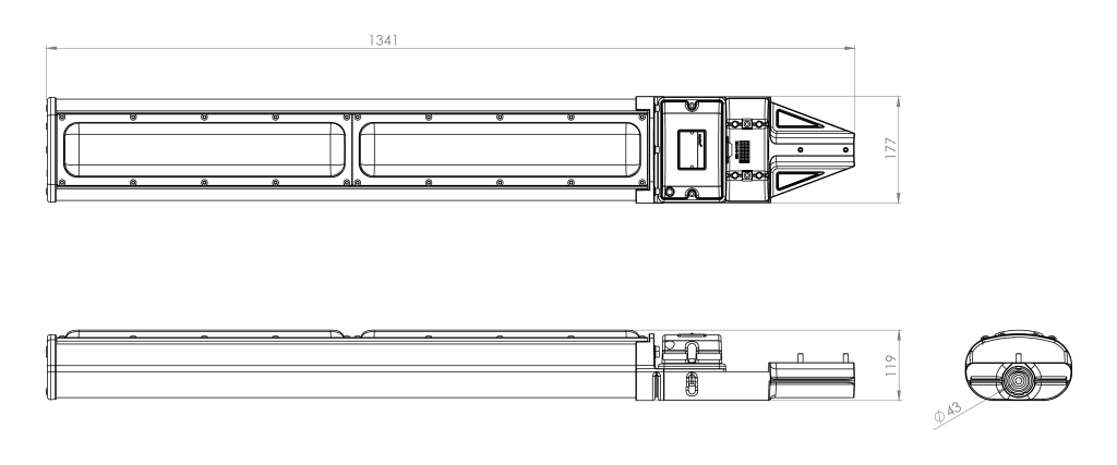 Pole Mount Ex Lighting | Linear Spigot Zone 1 | Raytec LED Luminaires