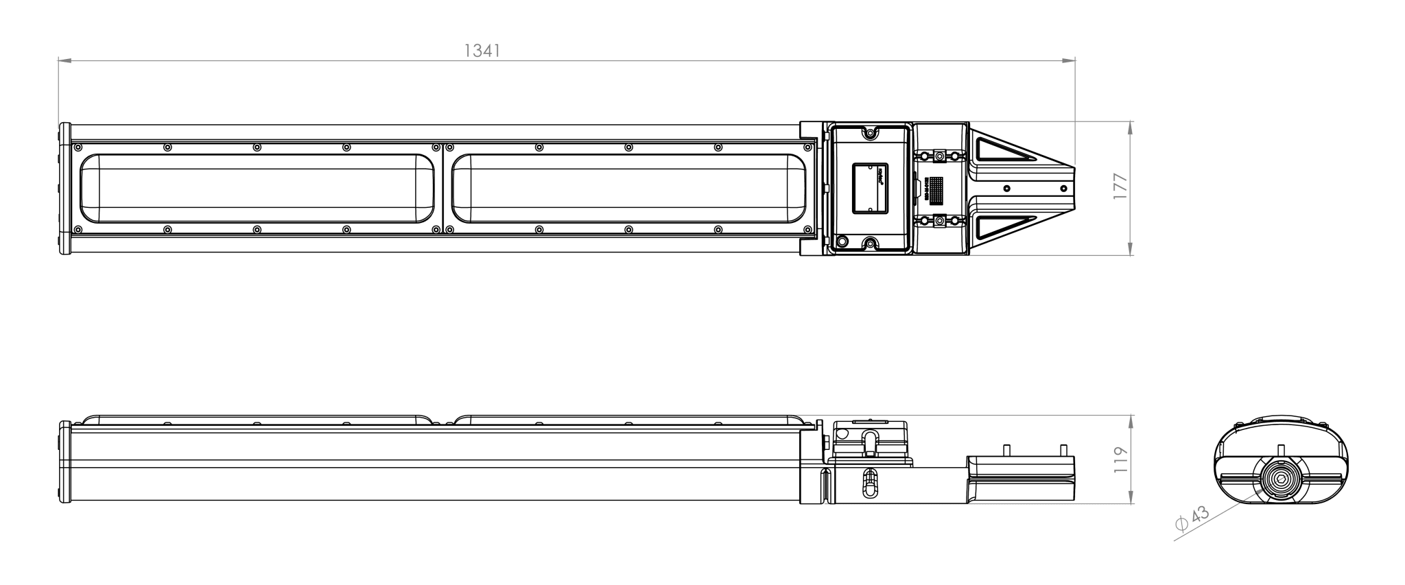 Pole Mount Ex Lighting | Linear Spigot Zone 1 | Raytec LED Luminaires