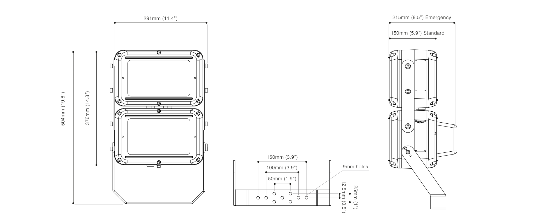 LED Flood Light with Emergency Backup - SPARTAN FL Zone 1 | Raytec